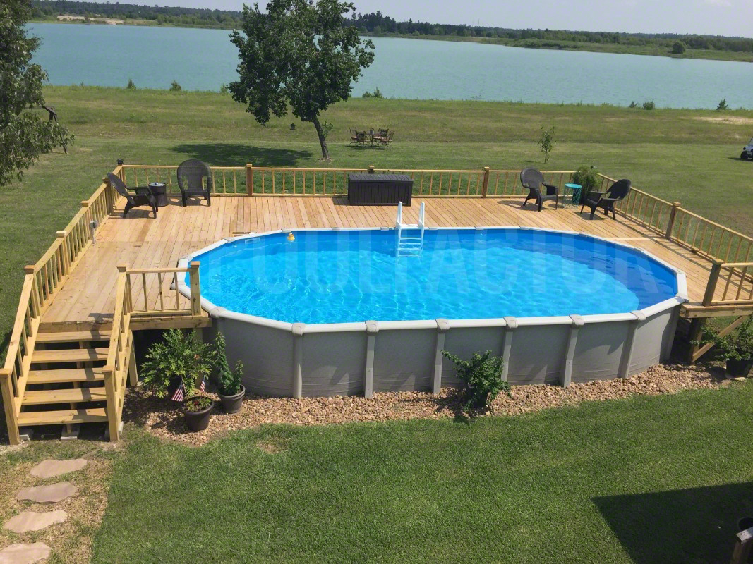12'x18'x52" Signature RTL Oval Pool | Above Ground Pools – The Pool Factory