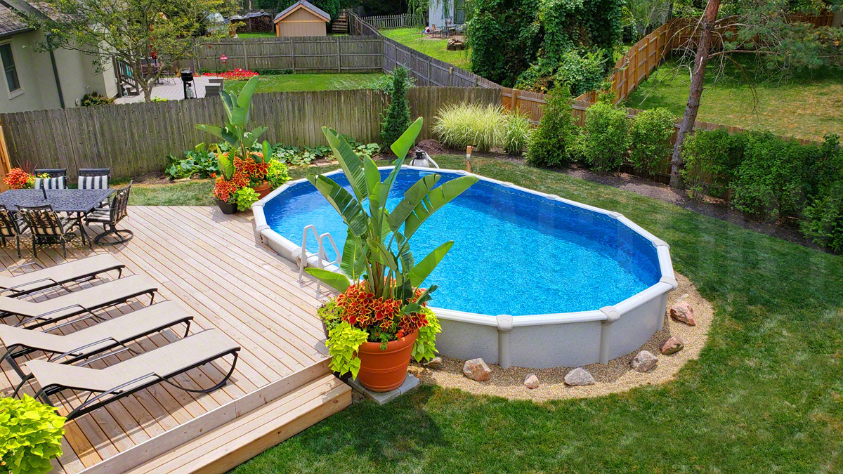12'x18'x52" Signature RTL Oval Pool | Above Ground Pools – The Pool Factory