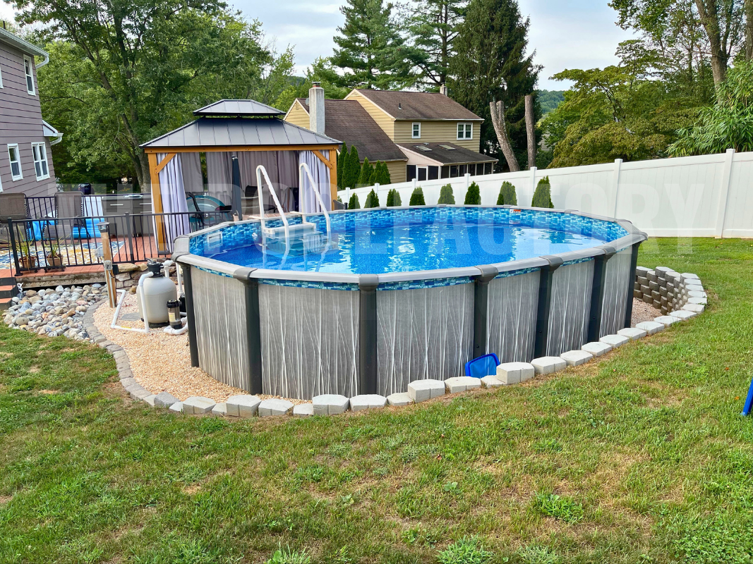 12'x24'x54" Melenia Oval Swimming Pool – The Pool Factory
