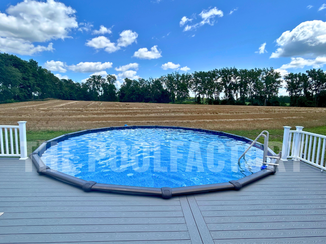 27'x54" Melenia Round Swimming Pool – The Pool Factory