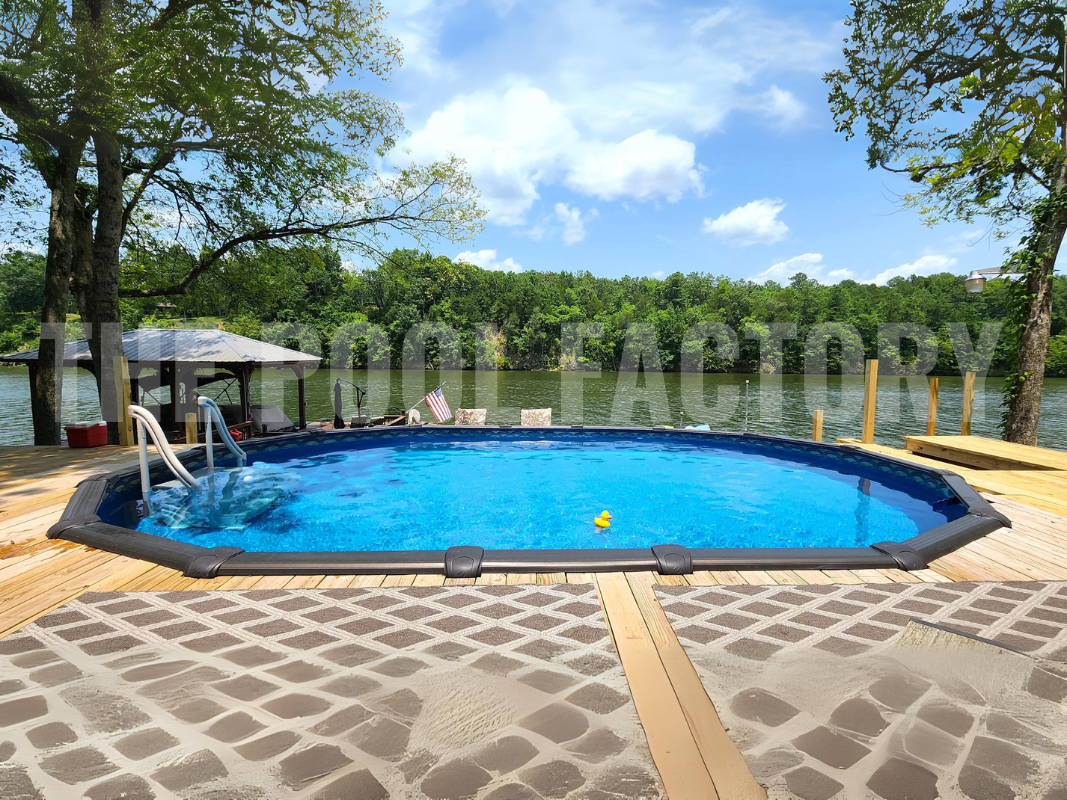 18'X33'X54" Melenia Oval Pool | Above Ground Pools – The Pool Factory