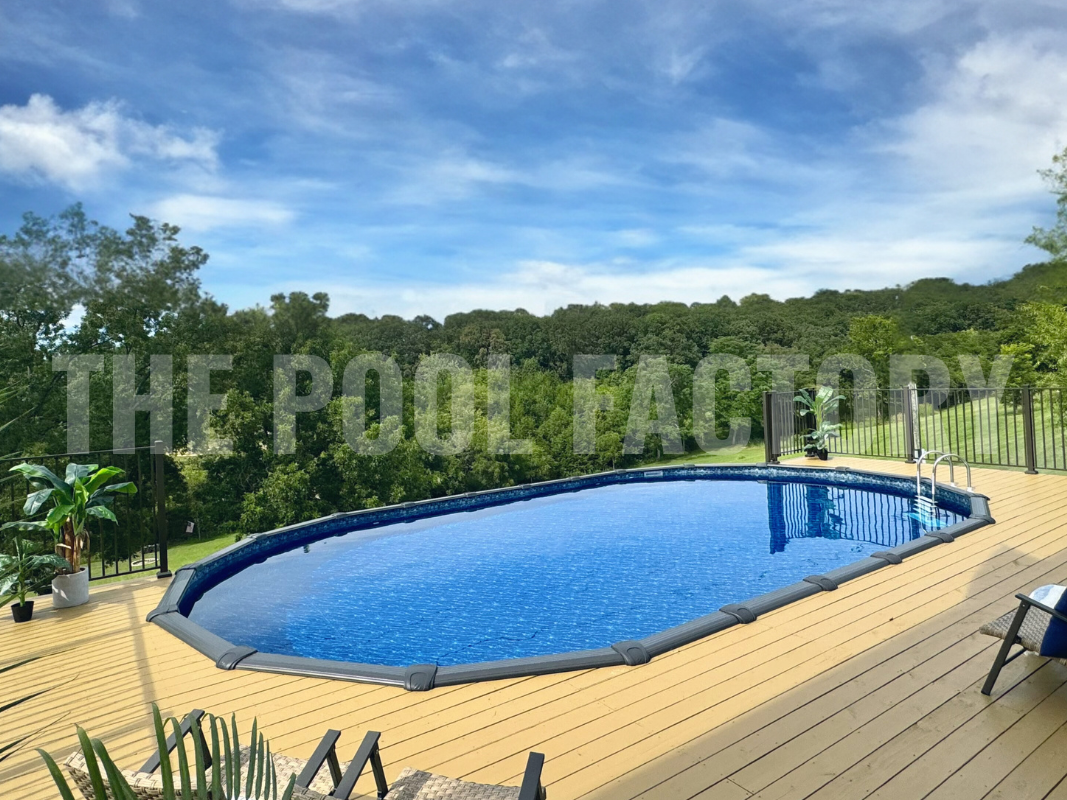 18'x40'x54" Melenia Oval Swimming Pool – The Pool Factory