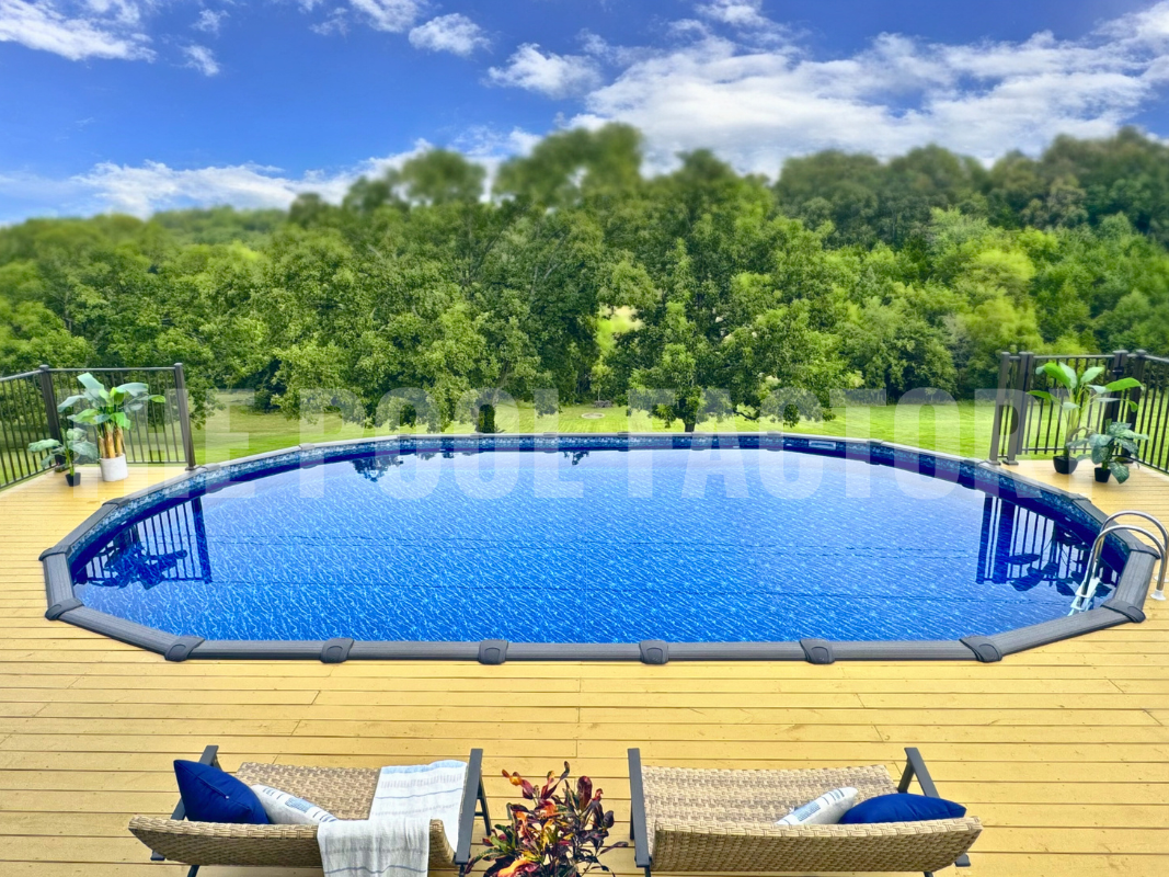 21'x43'x54" Melenia Oval Swimming Pool – The Pool Factory