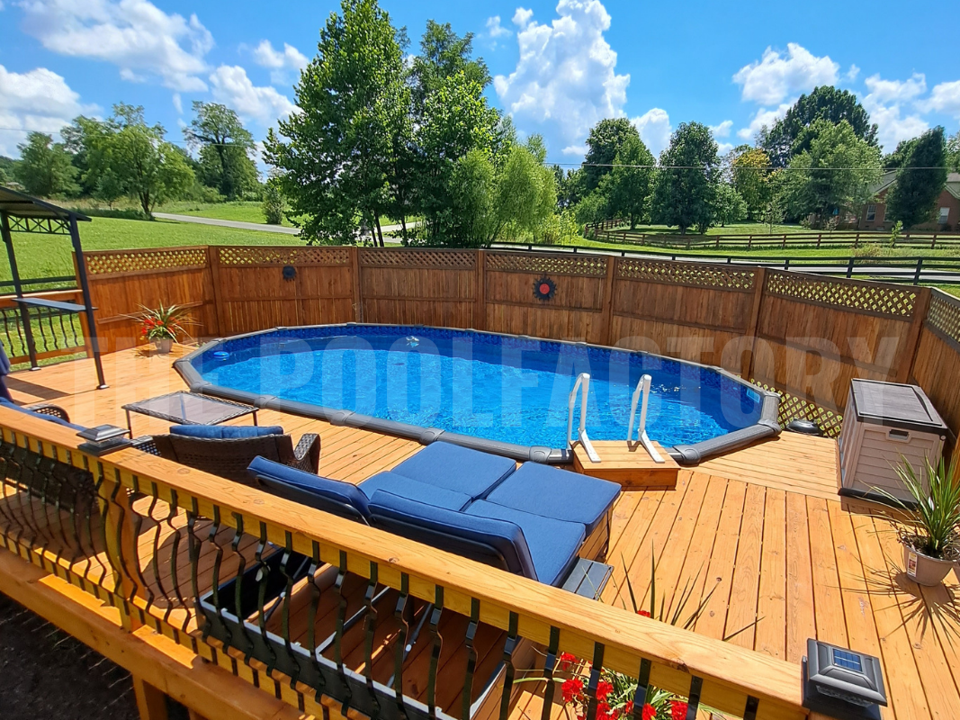 10'x16'x54" Melenia Oval Swimming Pool – The Pool Factory