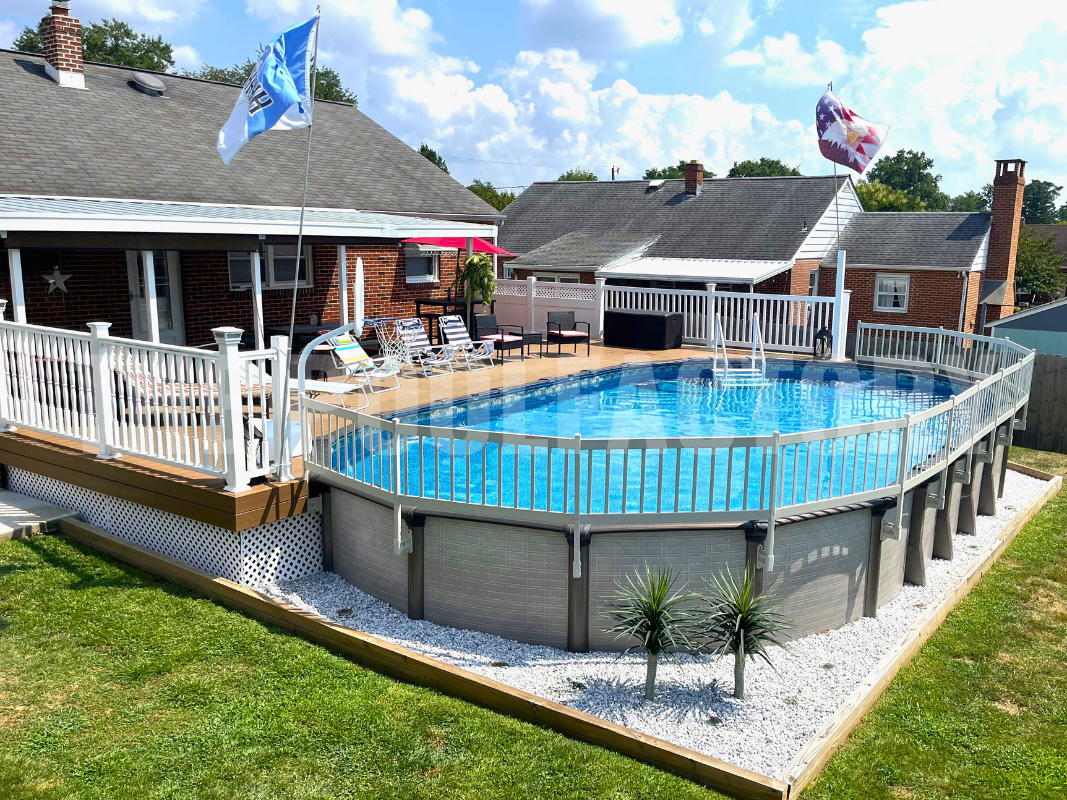 10'x16'x54" Melenia Oval Swimming Pool – The Pool Factory