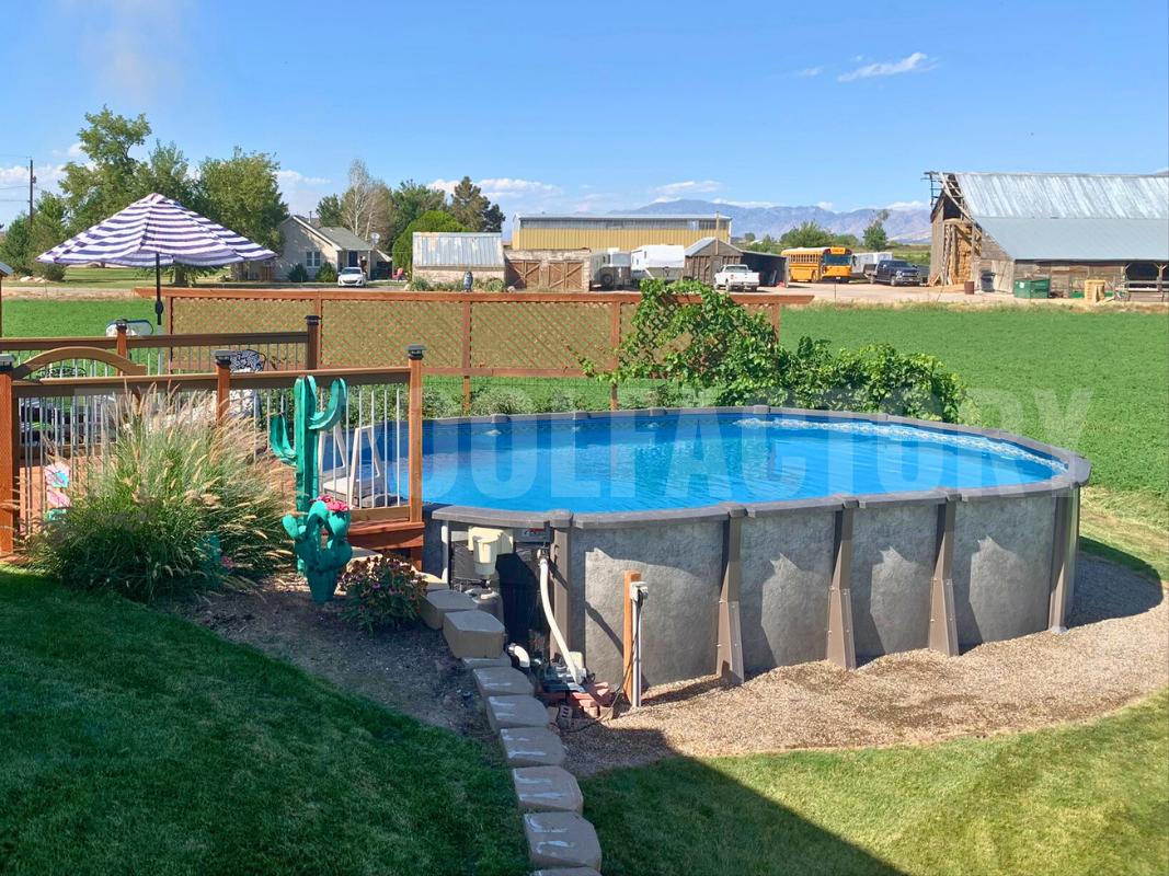 Buy 18'x40'x54 Saltwater LX Oval Above Ground Pool – The Pool Factory