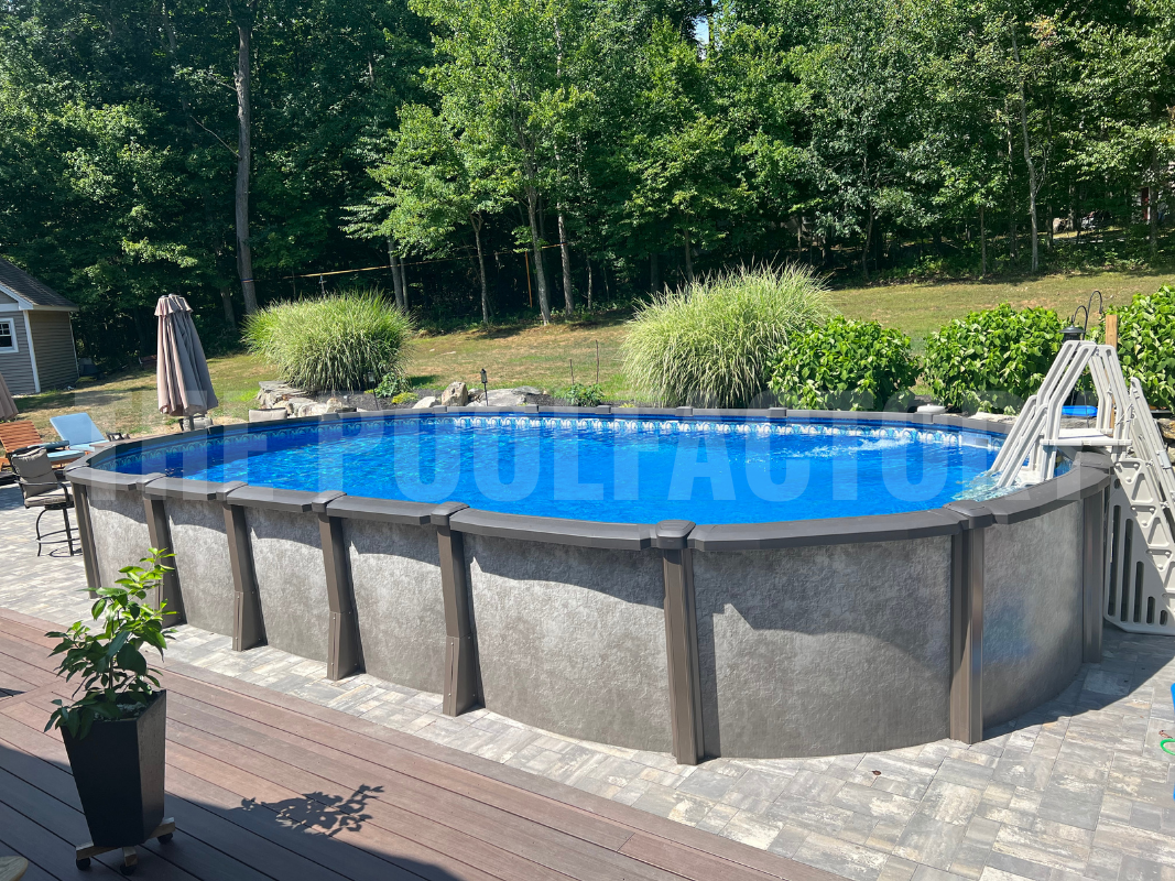 Buy 21'x43'x54 Saltwater LX Oval Above Ground Pool – The Pool Factory