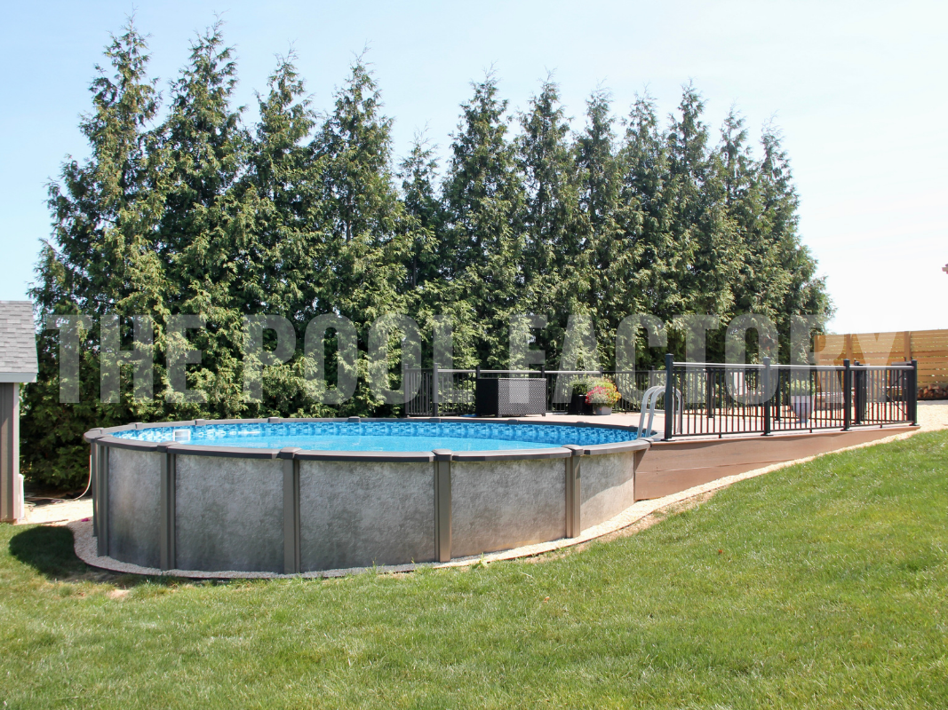 33'x54" Saltwater LX Round Above Ground Pool – The Pool Factory