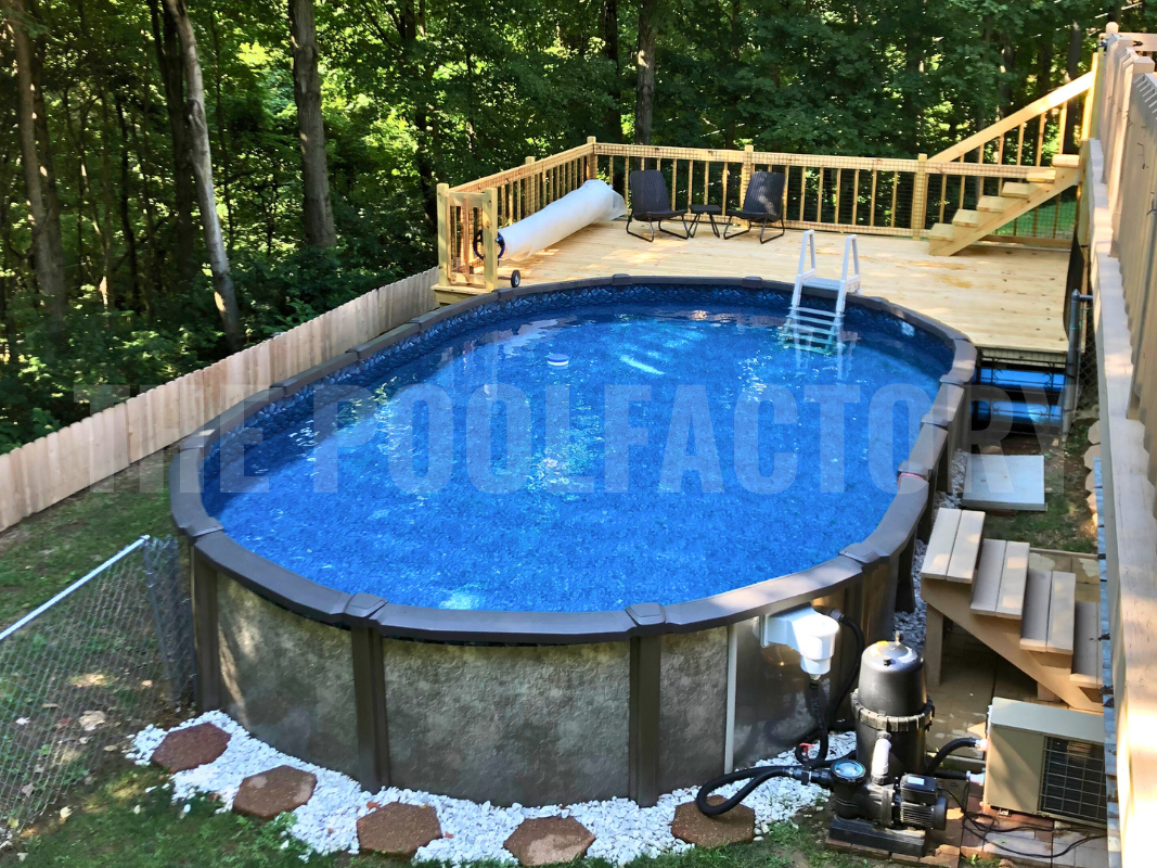 12'x18'x54 Saltwater LX Oval Pool | Above Ground Pools – The Pool Factory