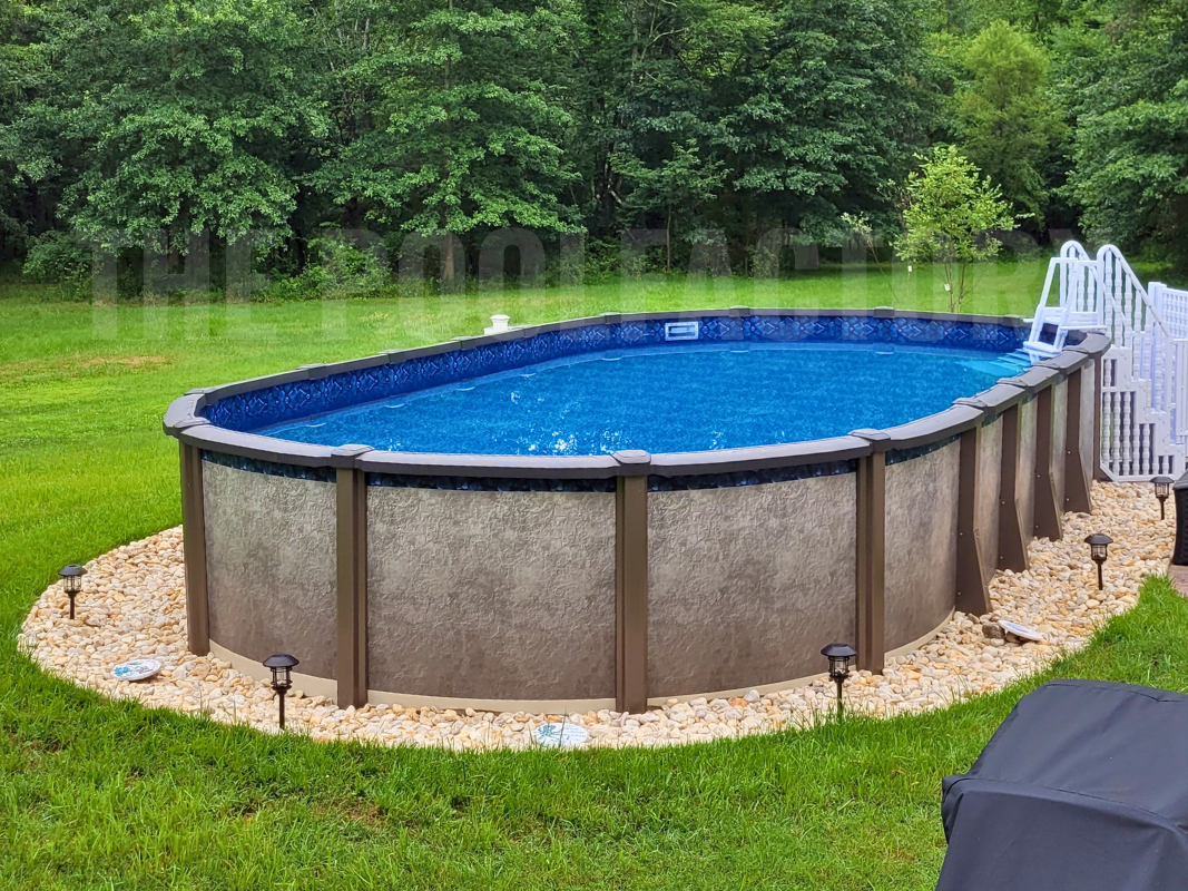 12'x20'x54" Saltwater LX Oval Pool | Above Ground Pools – The Pool Factory