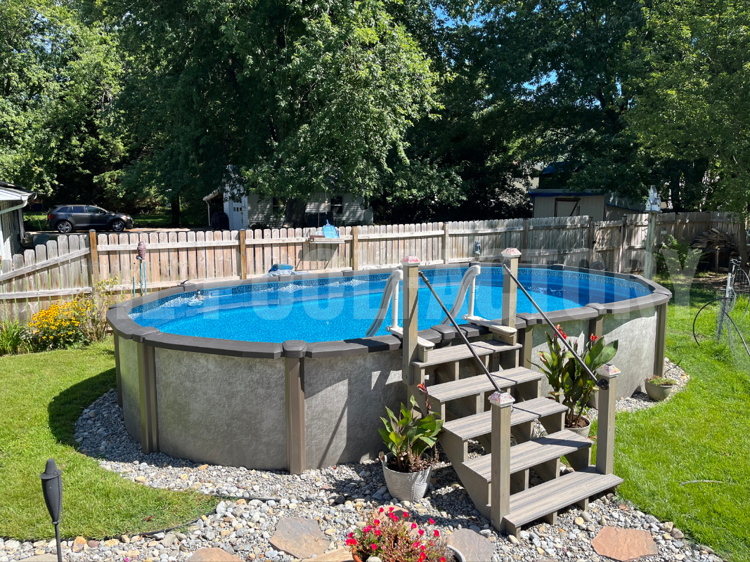 12'x20'x54" Saltwater LX Oval Pool | Above Ground Pools – The Pool Factory