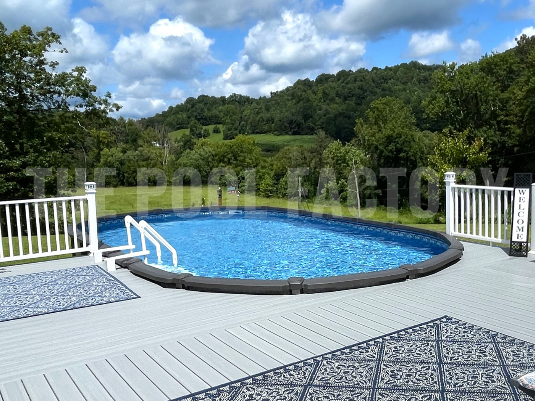 12'x20'x54" Saltwater LX Oval Pool | Above Ground Pools – The Pool Factory