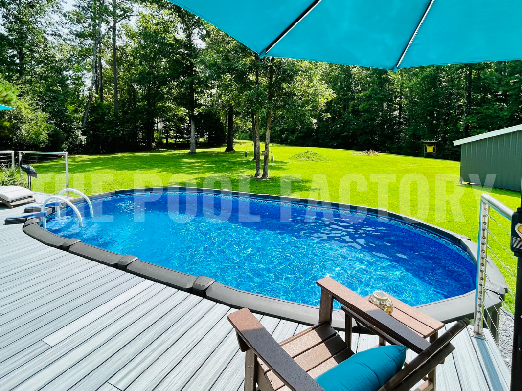 12'x20'x54" Saltwater LX Oval Pool | Above Ground Pools – The Pool Factory