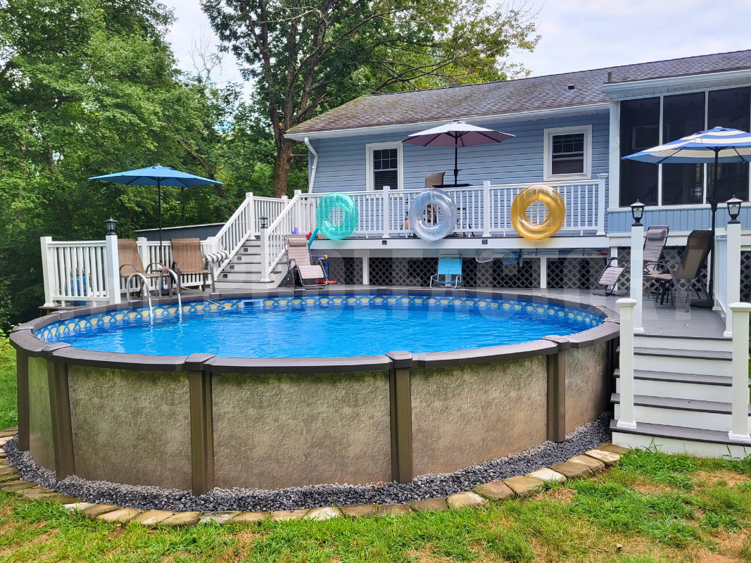 15'x54" Saltwater LX Round Above Ground Pool – The Pool Factory