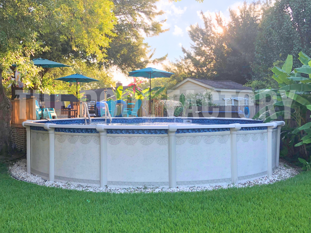 33'x52" Hampton Round Pool | Above Ground Pools – The Pool Factory
