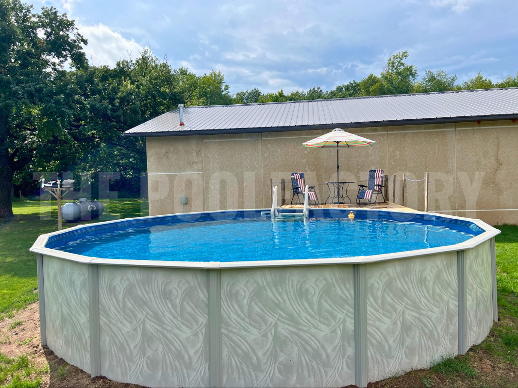 24'x52" Bristol Round Above Ground Pool | The Pool Factory