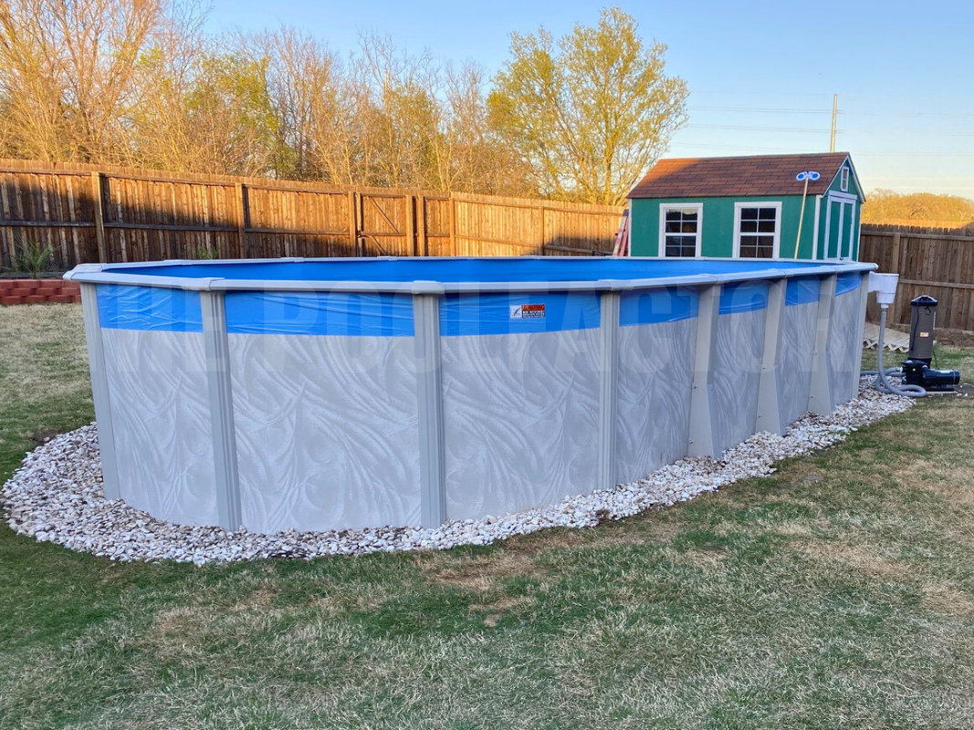 18'X33'X52" Bristol Oval Pool | Above Ground Pools – The Pool Factory