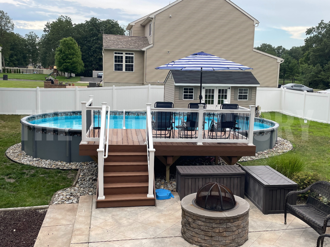 21'X54" Saltwater Aurora Round Pool | Above Ground Pools – The Pool Factory