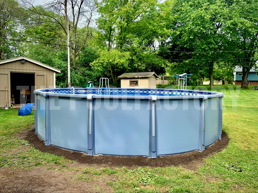 27'x54" Saltwater Aurora Round Pool with Resin Composite Wall – The ...