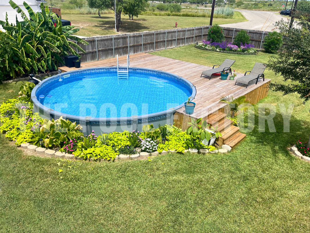 30'X54" Saltwater Aurora Round Pool | Above Ground Pools – The Pool Factory
