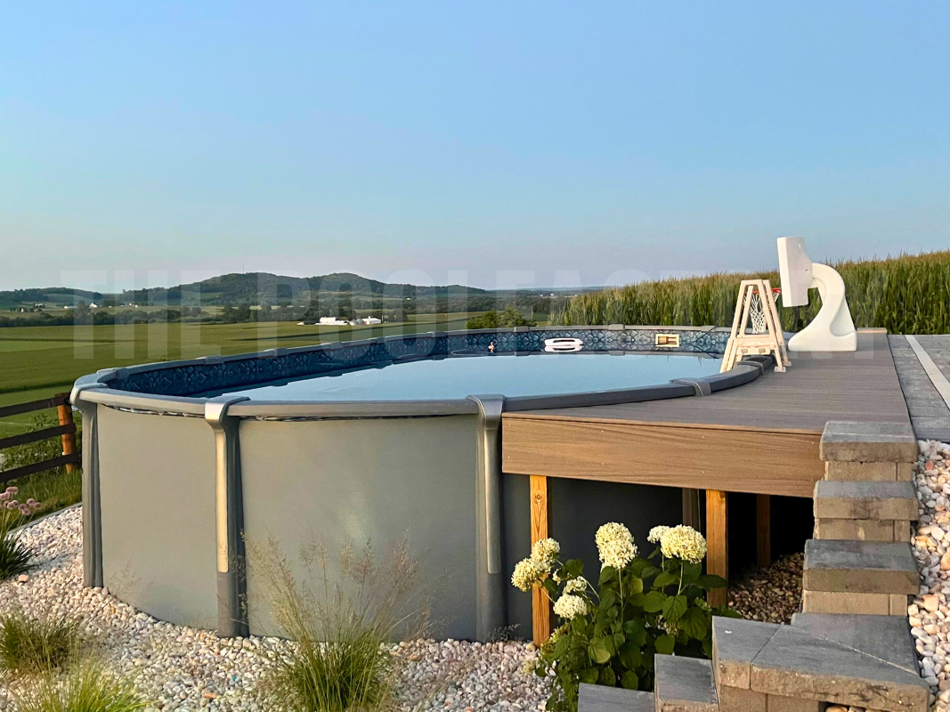 18'x33'x54" Saltwater Aurora Oval Pool | Above Ground Pools – The Pool ...