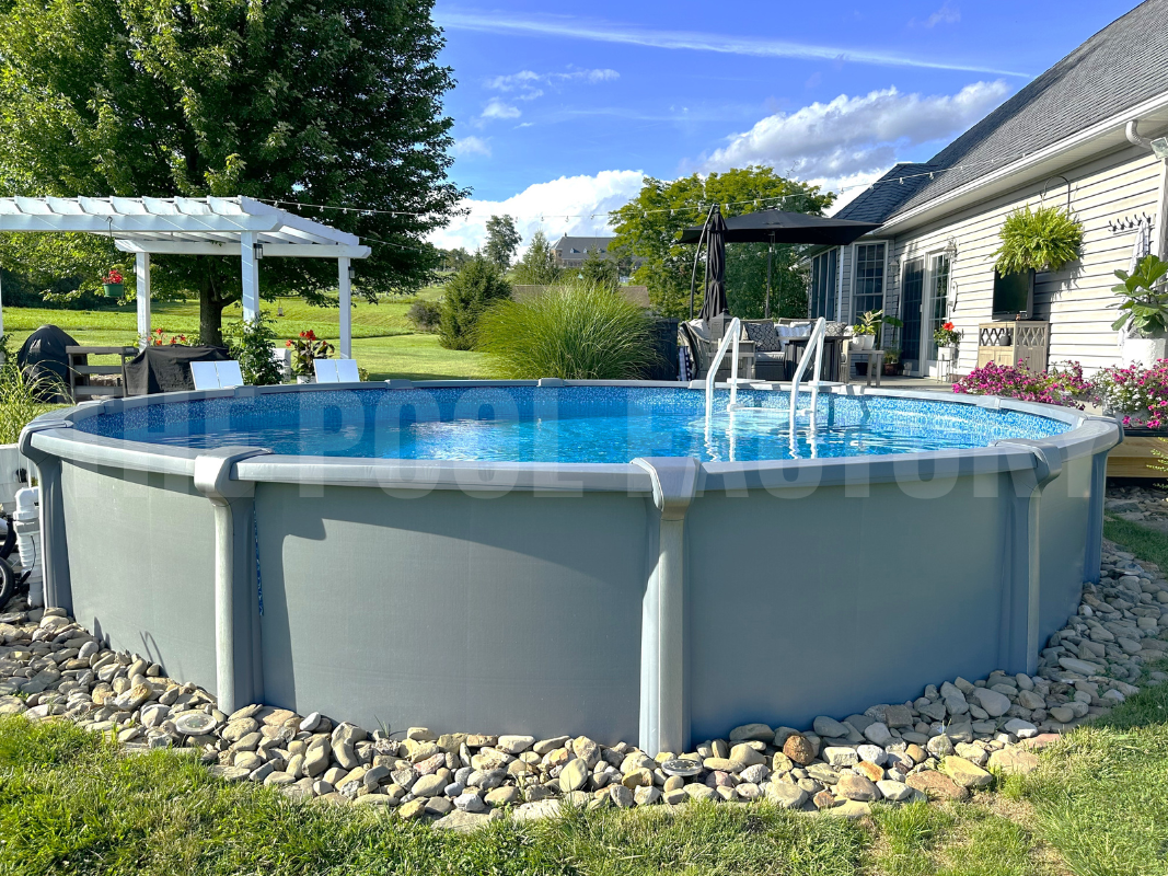 18'x33'x54" Saltwater Aurora Oval Pool | Above Ground Pools – The Pool ...