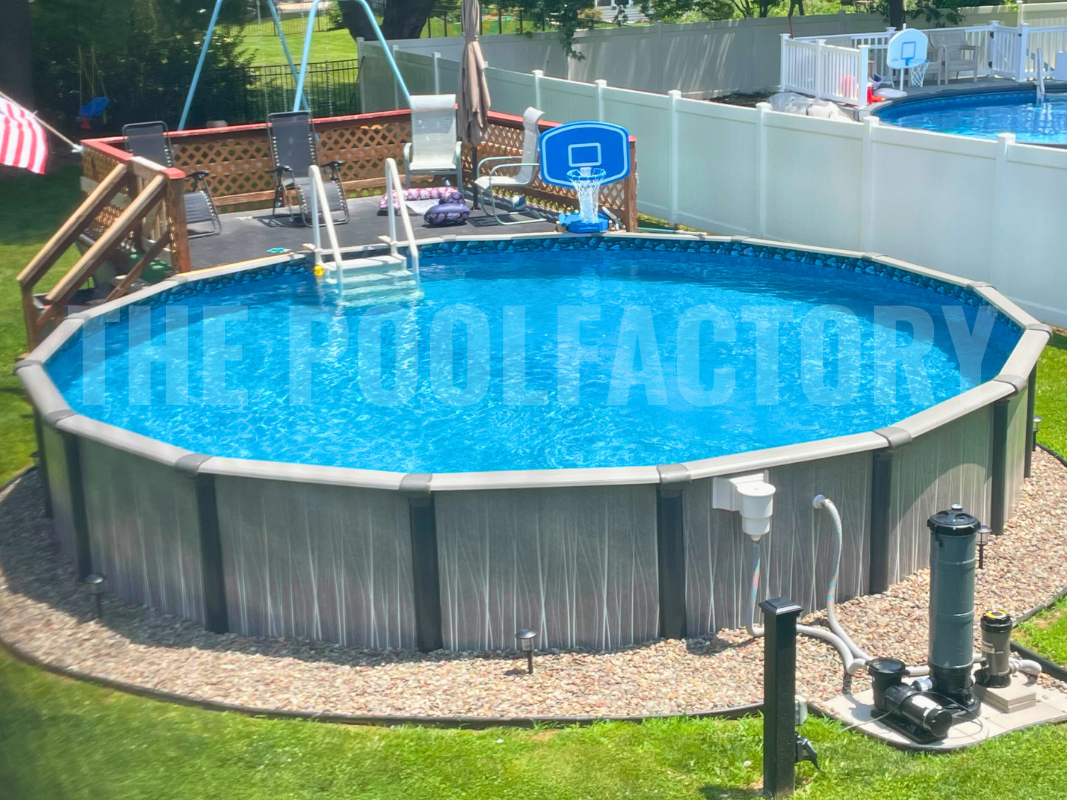 24'X52" Boreal Round Pool | Above Ground Pools – The Pool Factory