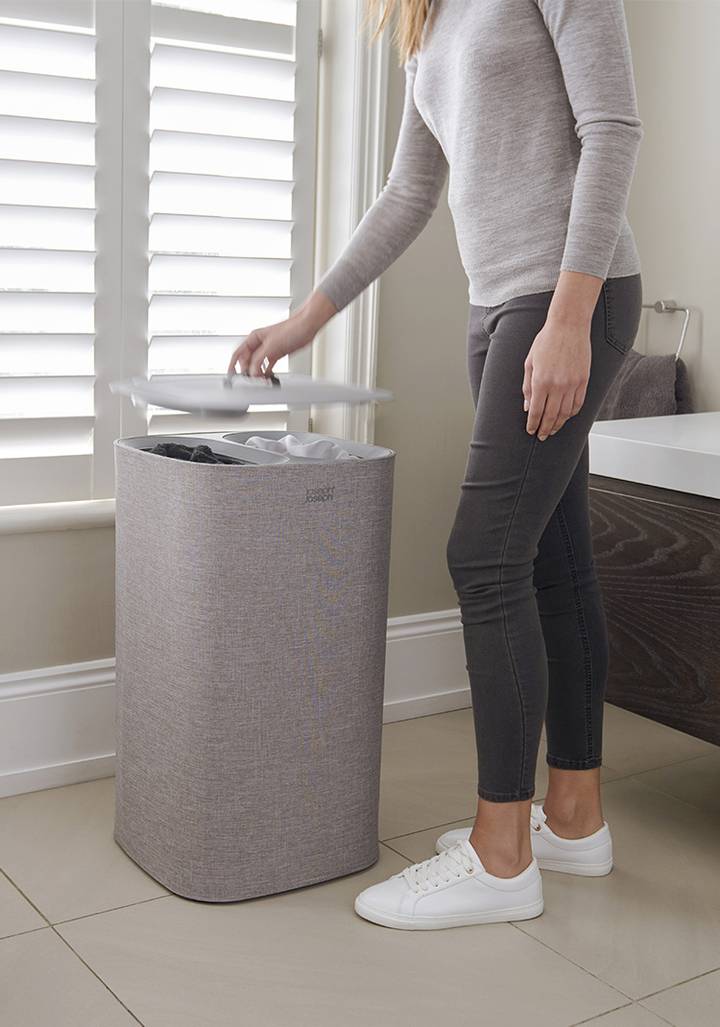 Tota 90L Laundry Separation Basket - Grey | Joseph Joseph UK