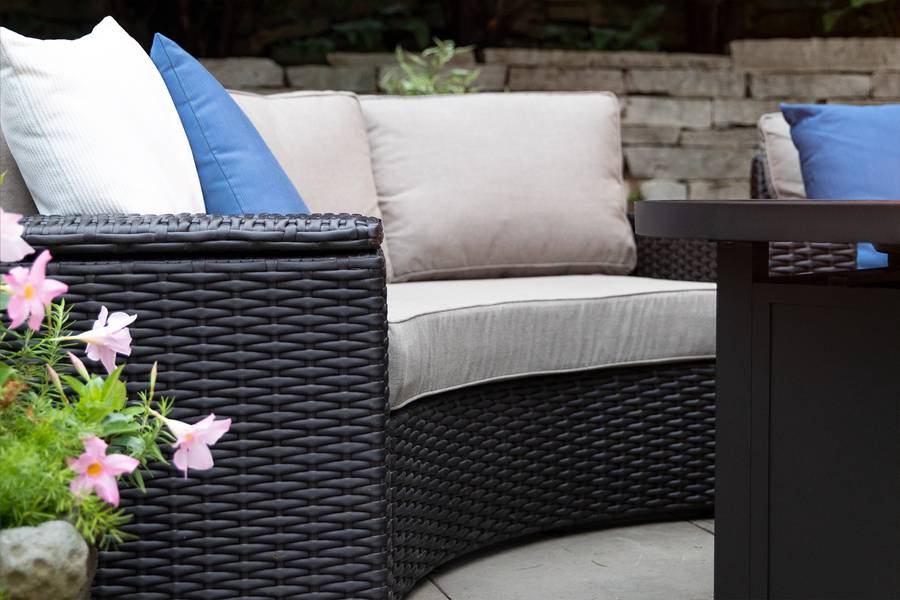 Elliot 7-Piece Outdoor Round Sectional Set | Yardbird