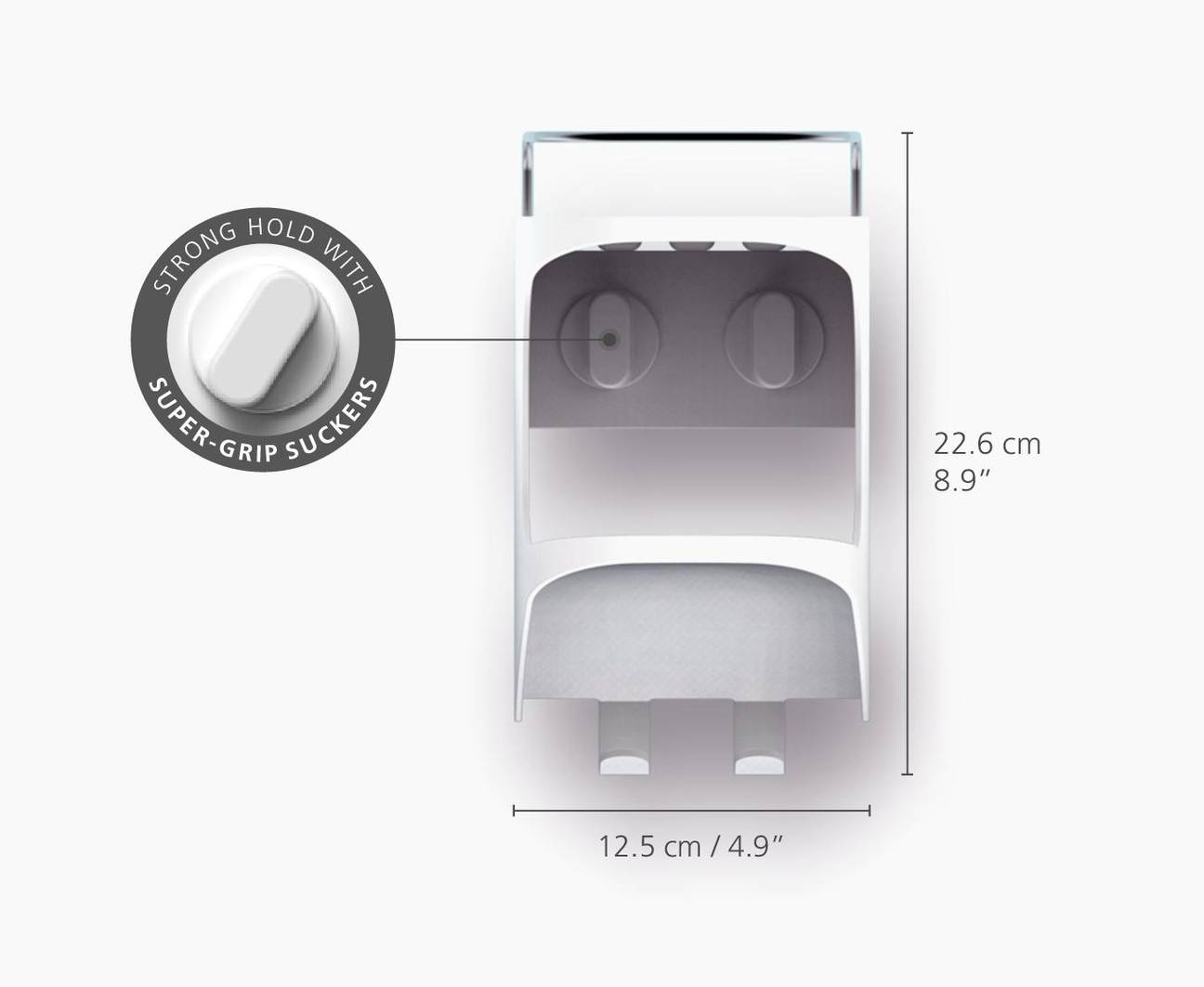 Capsule™ Compact 2-tier Shower Shelf | Joseph Joseph UK