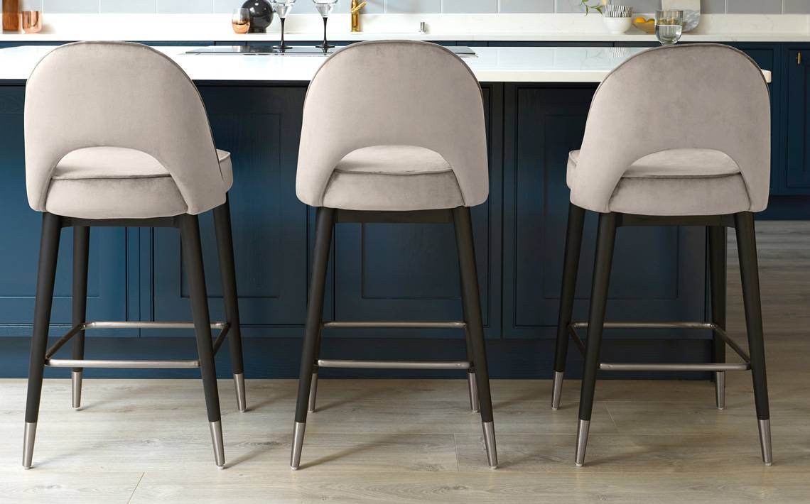 Velvet Bar Stool | Kitchen Bar Stools by Danetti