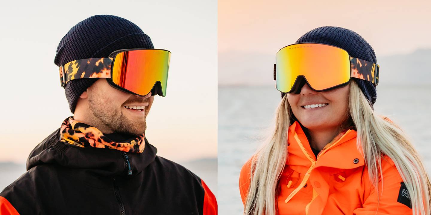 Flame Mingo Snowboard & Ski Goggles - Orange Goggles for Snow ...