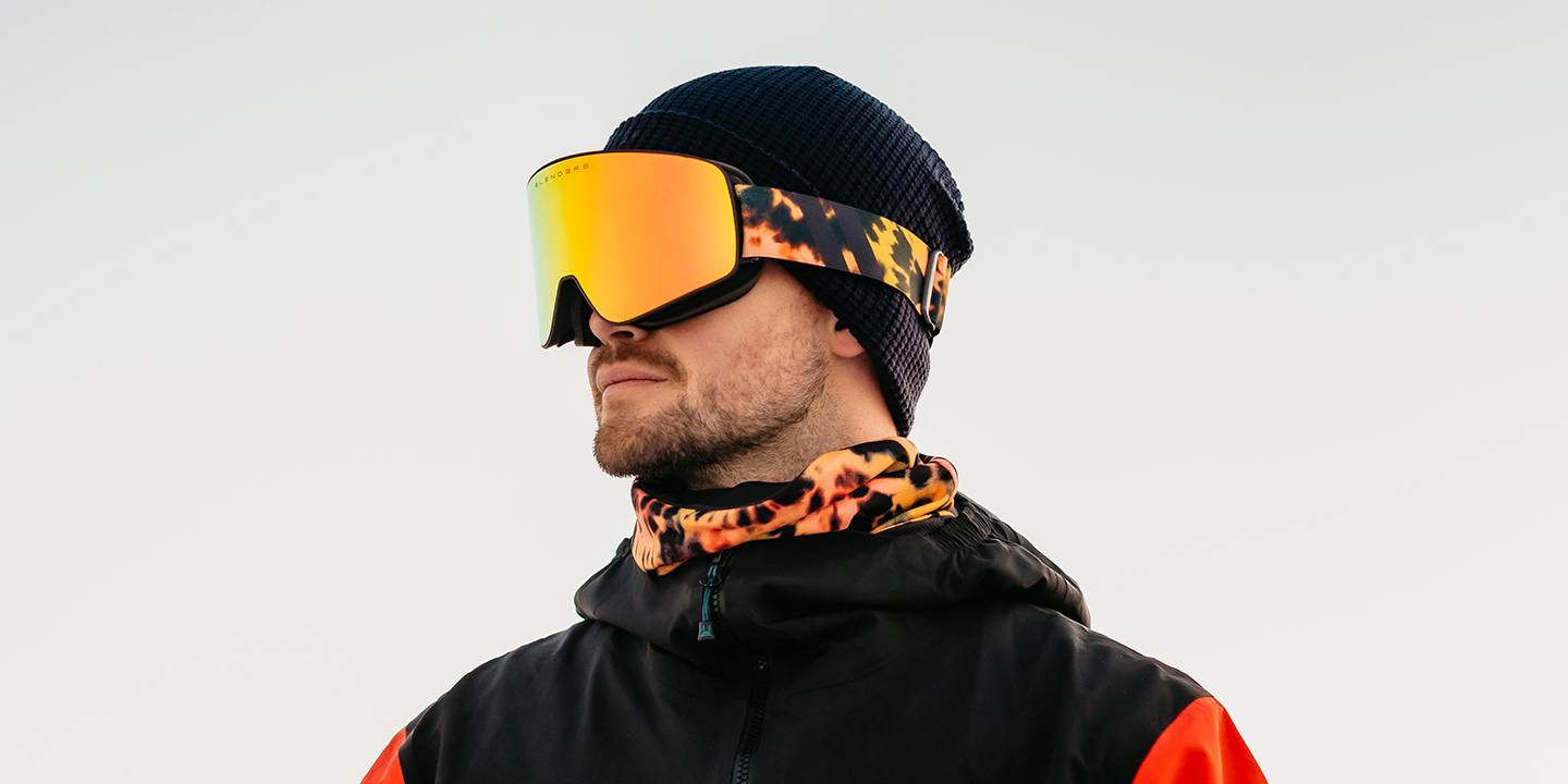Flame Mingo Snowboard & Ski Goggles - Orange Goggles for Snow ...