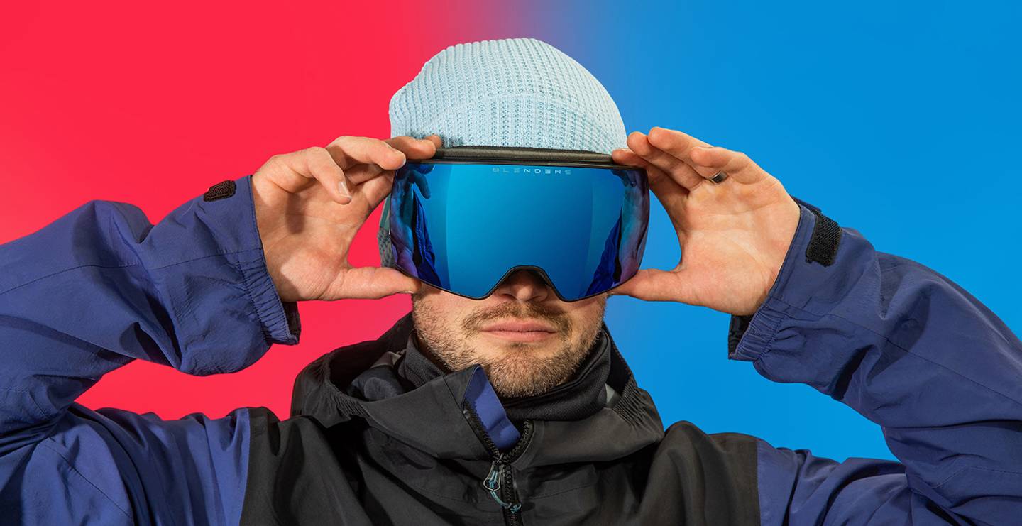 Arctic Xpress Snow Goggles - Neon Blue Nebula Ski & Snowboard Goggles ...