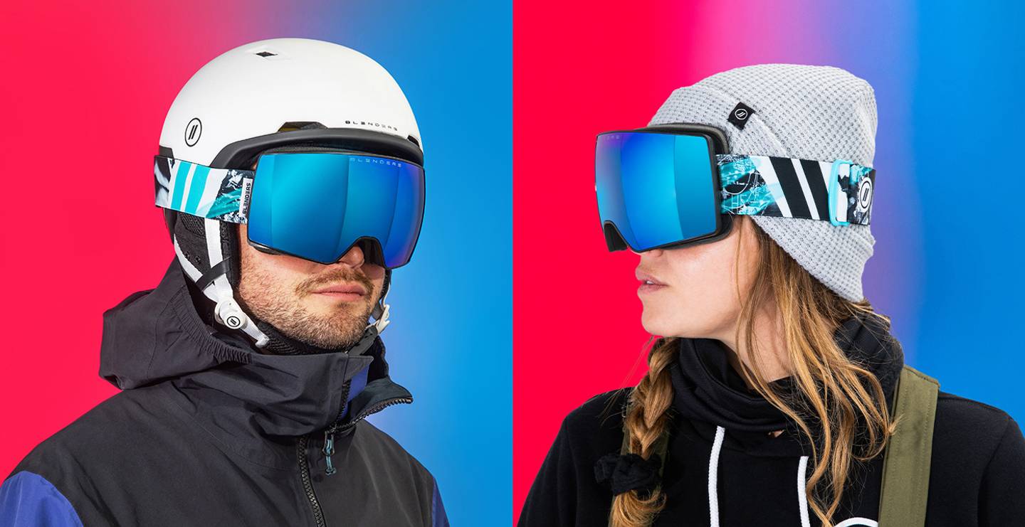 Arctic Xpress Snow Goggles - Neon Blue Nebula Ski & Snowboard Goggles ...