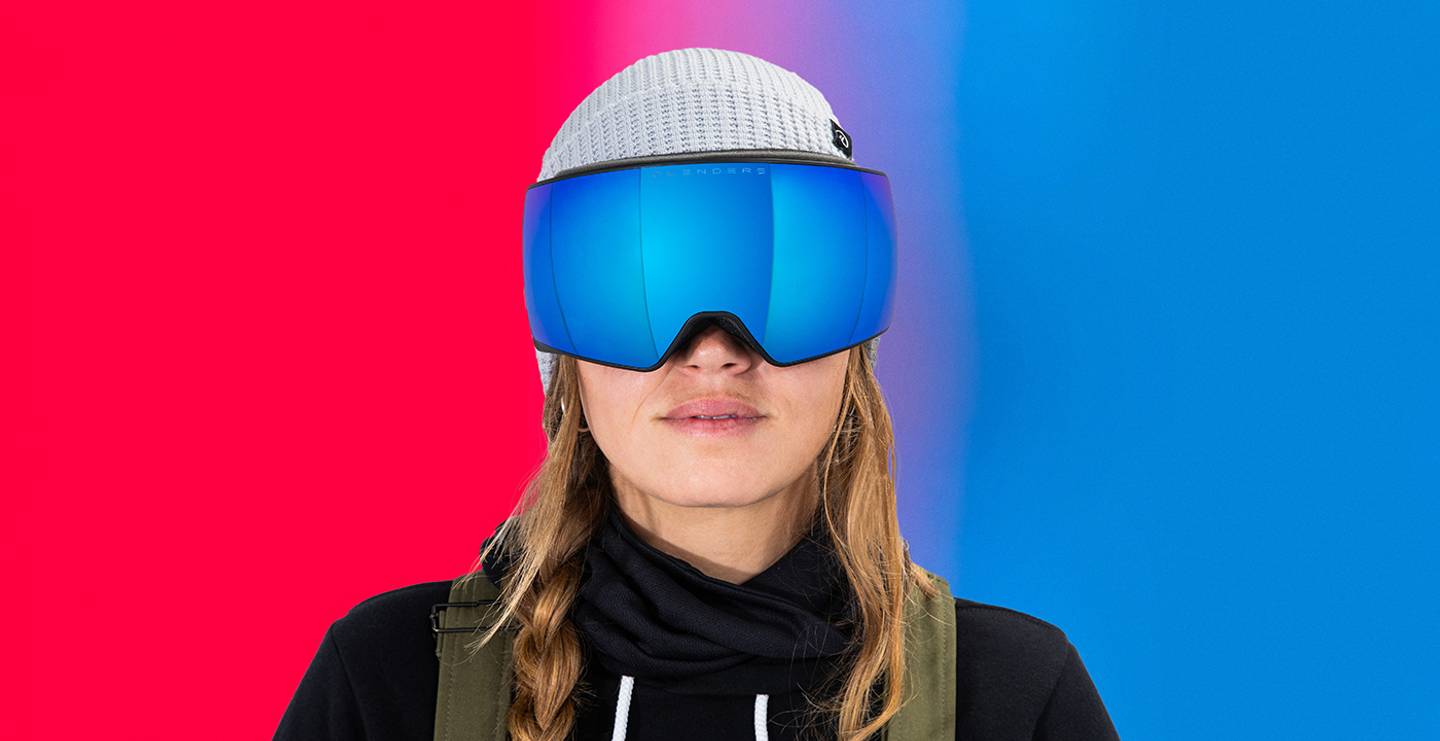 Arctic Xpress Snow Goggles - Neon Blue Nebula Ski & Snowboard Goggles ...