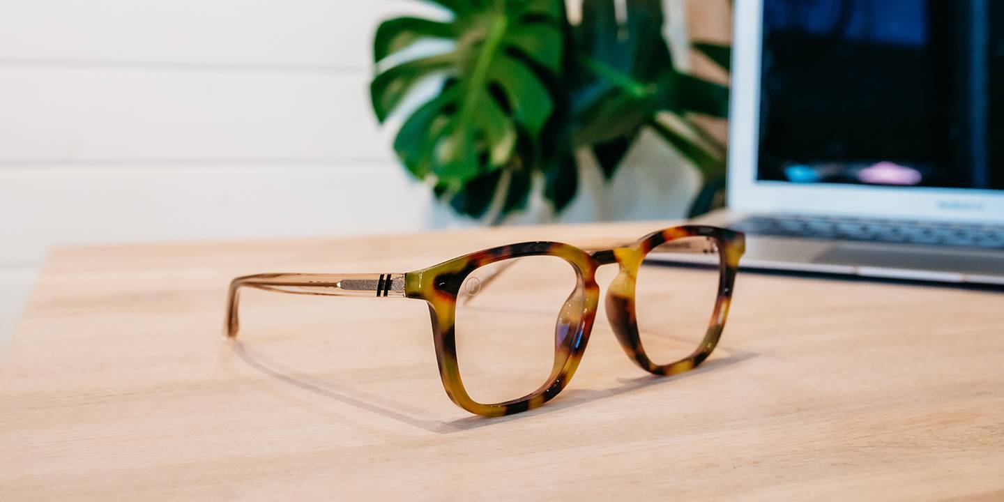 Caleb Tiger Blue Light Glasses - Square Tortoise Blue Light Blocking ...