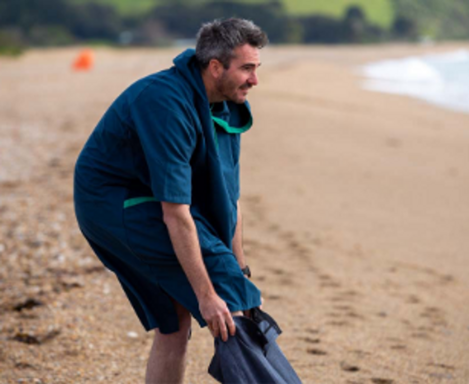 Red Original Men's Quick Dry Microfibre Changing Robe - Navy