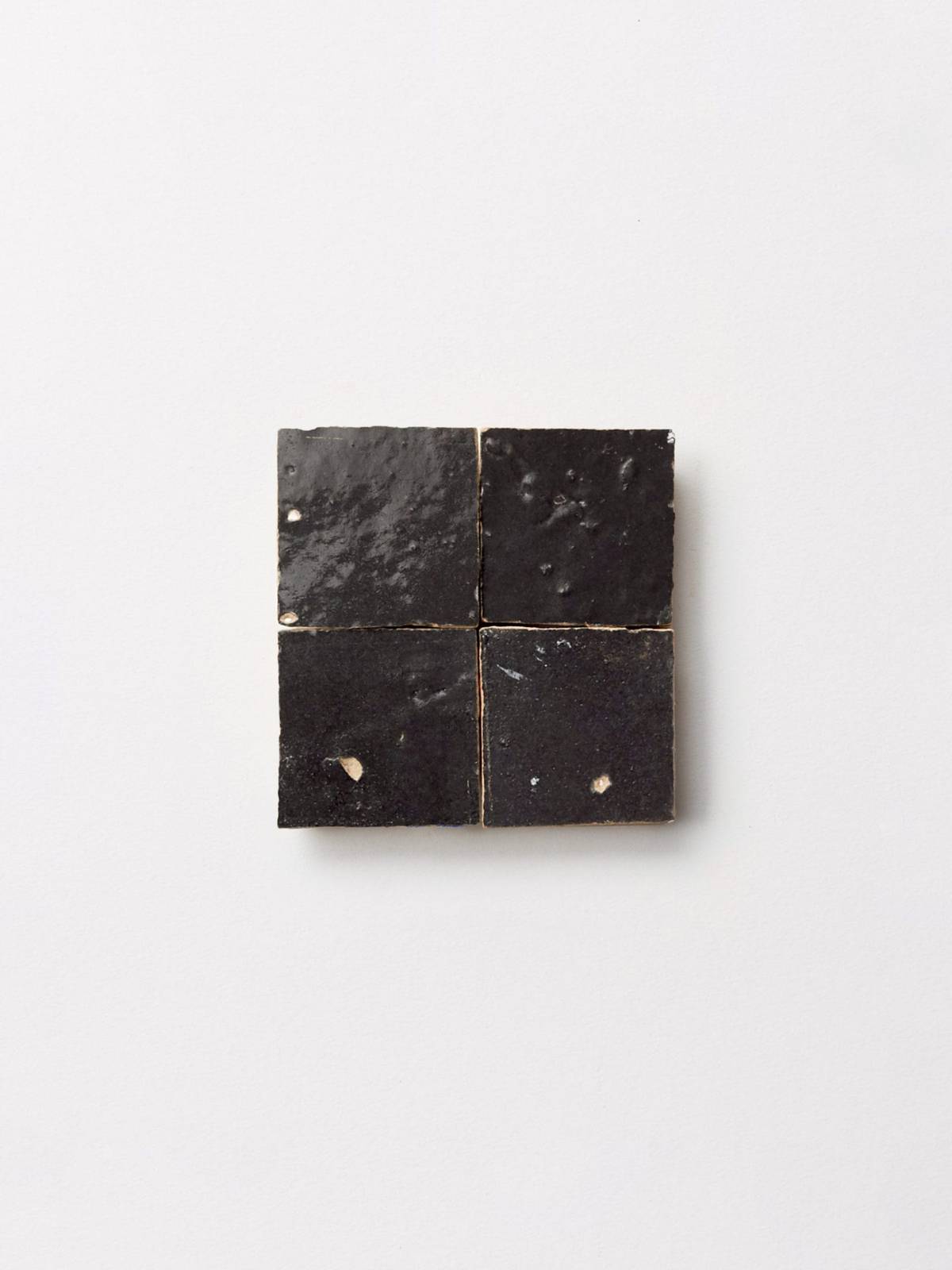 zellige | charred cedar (textured satin) | unmounted square ~ 2"x2"x0 ...