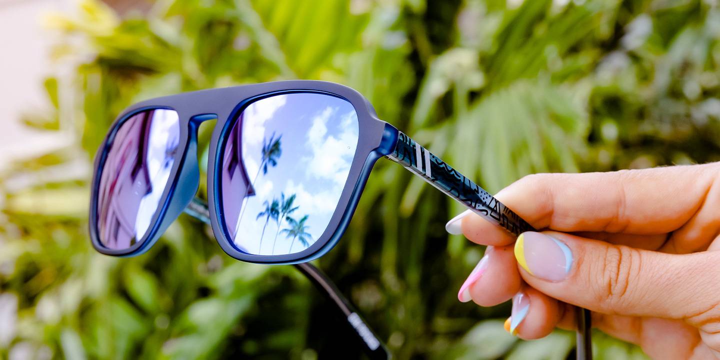 Jamie O'Brien Stay Psyched Blue Polarized Sunglasses - Blue Lens & Blue ...