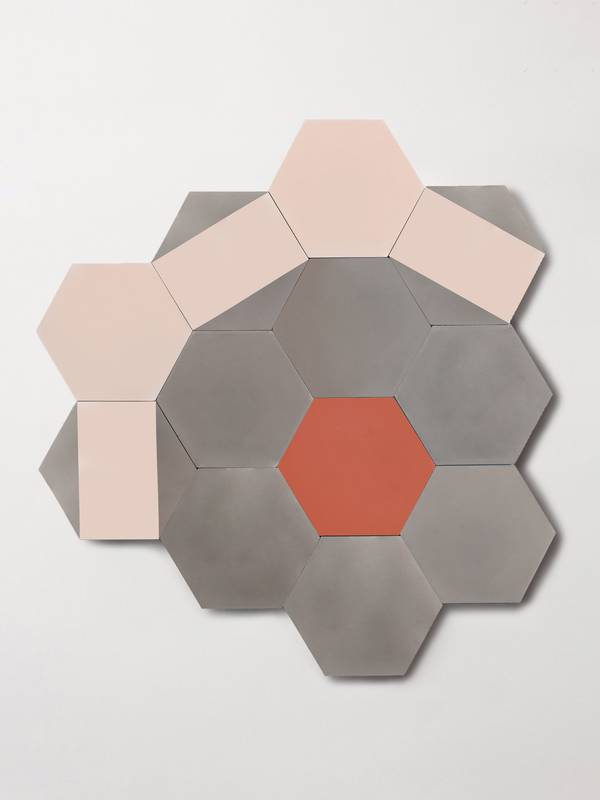 cement | hexagon | roman palazzo mosaic bundle – clé tile