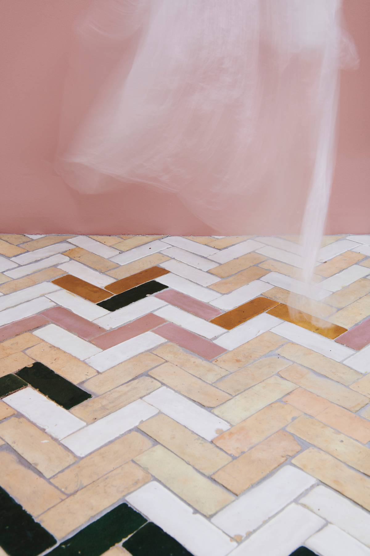 zellige tile | gold natural pink | essaouira blend | clé – clé tile