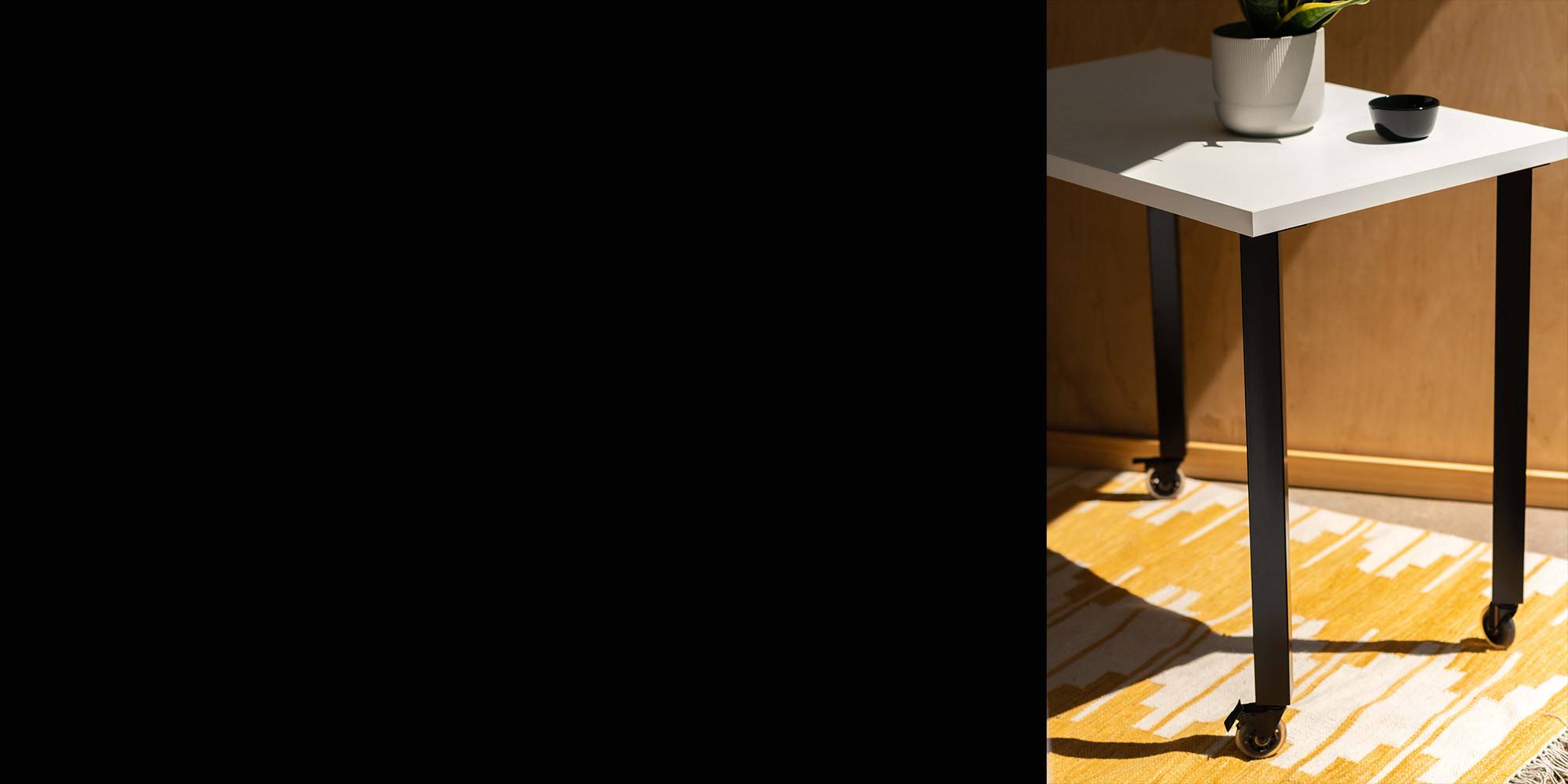 2" x 2" Single Metal Table Leg – semi exact