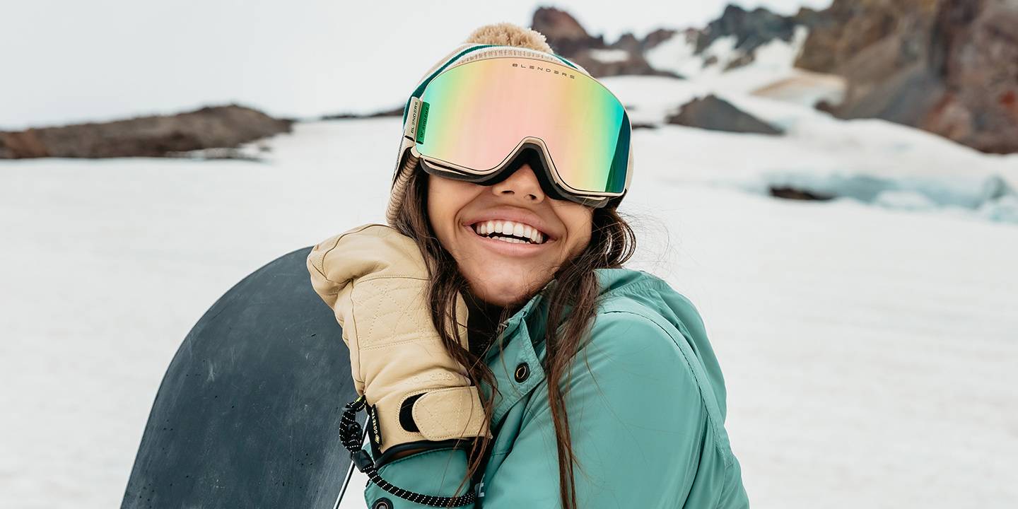 Dawn Shaker Aura Snow Goggles - Tan Frame with Champagne Lens Ski ...