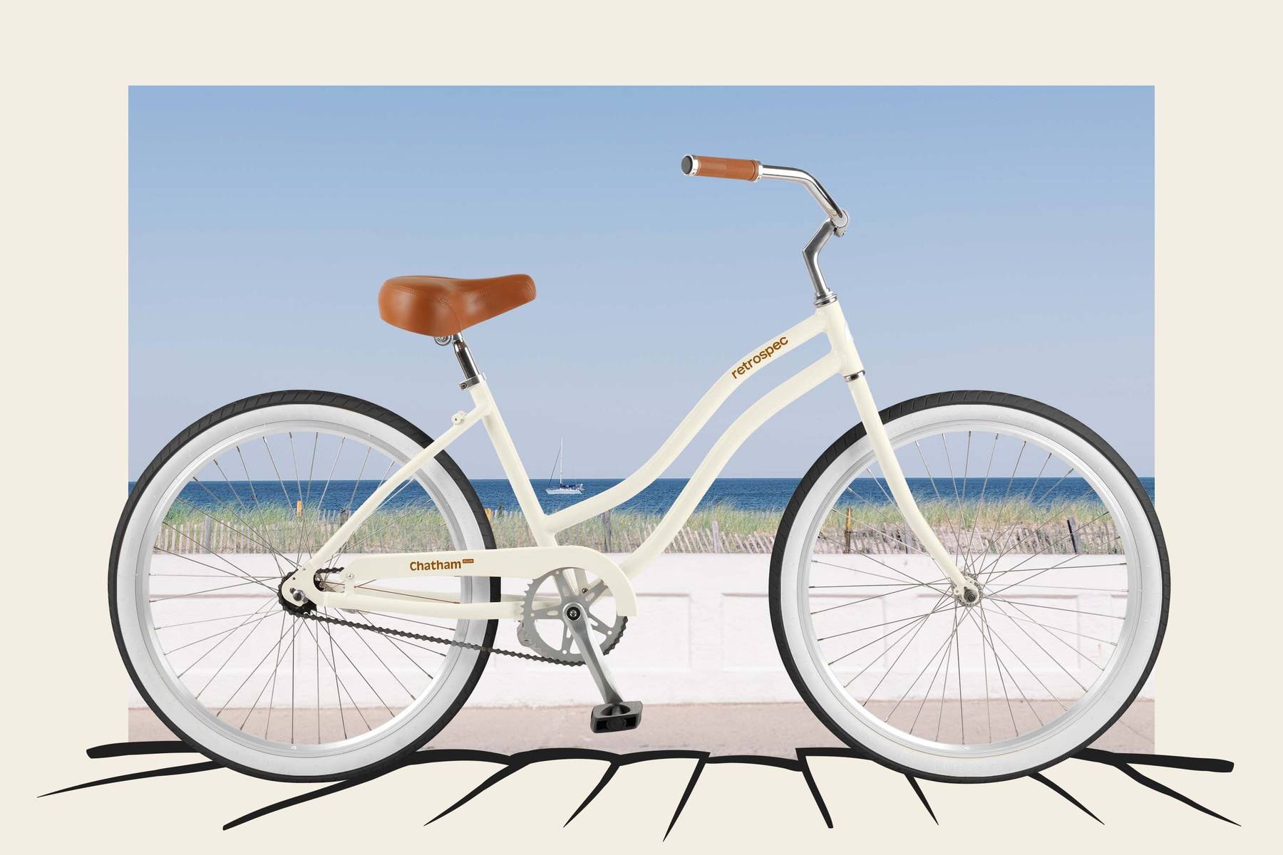 Chatham Plus Beach Cruiser Bike - Step Through | Retrospec
