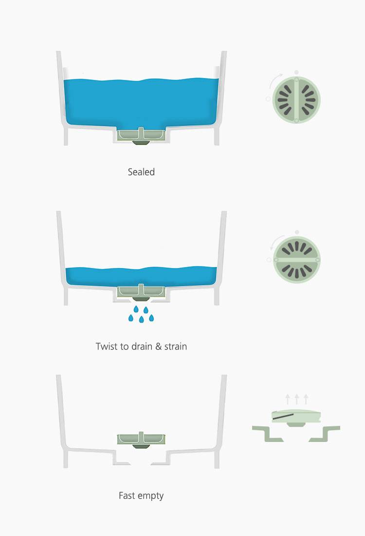 Wash&Drain™ Washing-up Bowl - Stone/Green | Joseph Joseph US