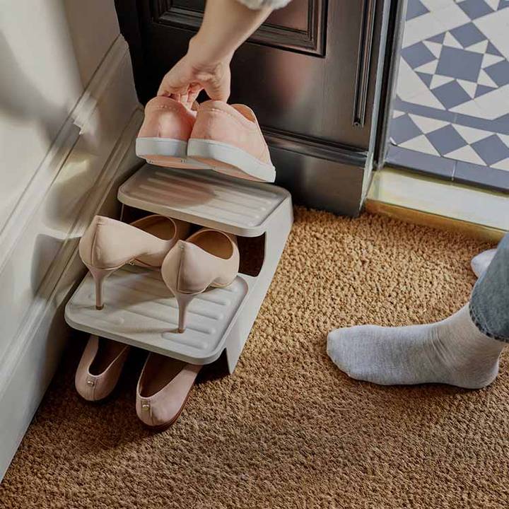 Shoe-In™ Space-saving Shoe Rack - Ecru | Joseph Joseph