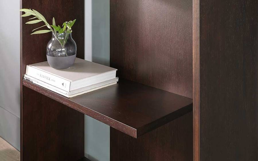 Reed Dark Walnut Tall Storage Unit With Black Legs | Danetti