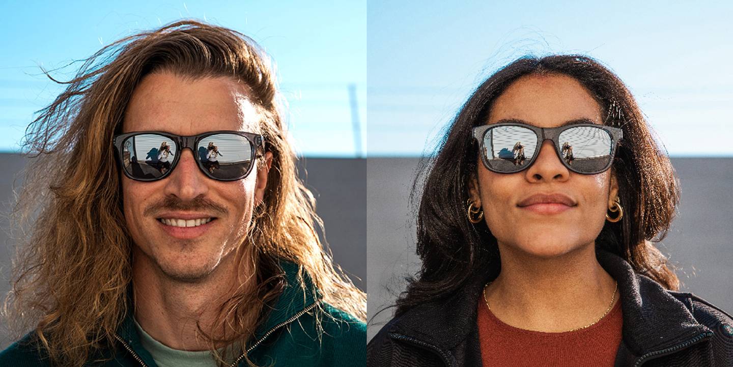 Smoke Shadow Polarized Sunglasses - Black Round Frame & Silver Lens