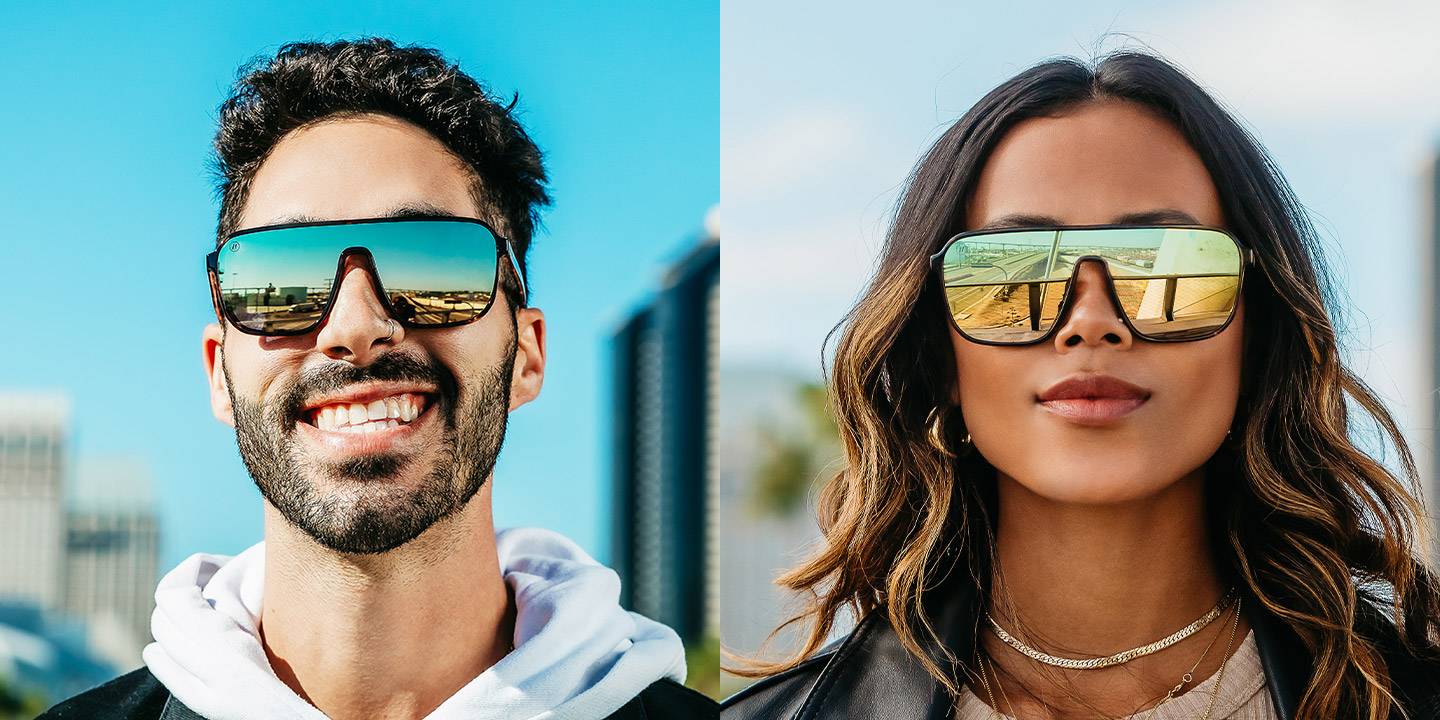 Nightspot Aviator Sunglasses - Crystal Tortoise Top Bar Frame & Aqua Champagne Lens